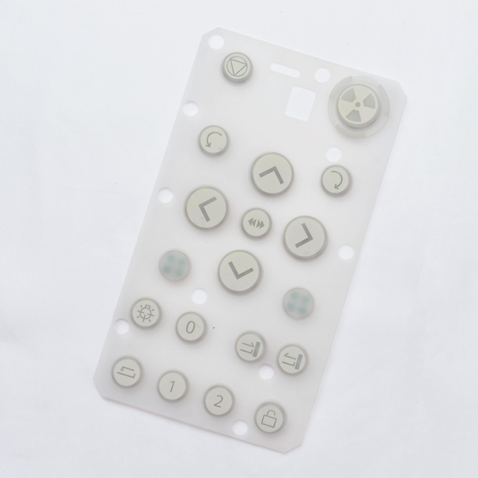 What are the options for the Button Color of the silicone rubber keypad?
